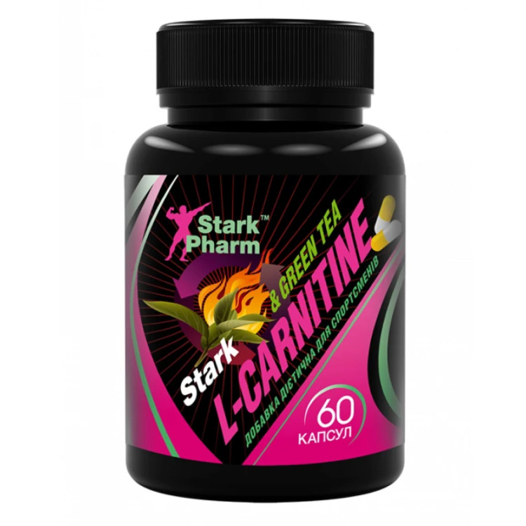 Придбати Капсули Stark L-Carnitine/Green Tea Extract 600mg - 60caps 100 ...
